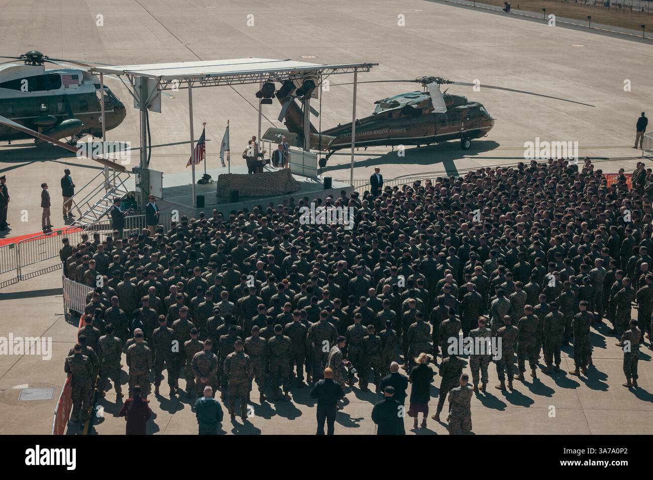 The 50th U.S. Vice President JD Vance addresses the personnel in ...