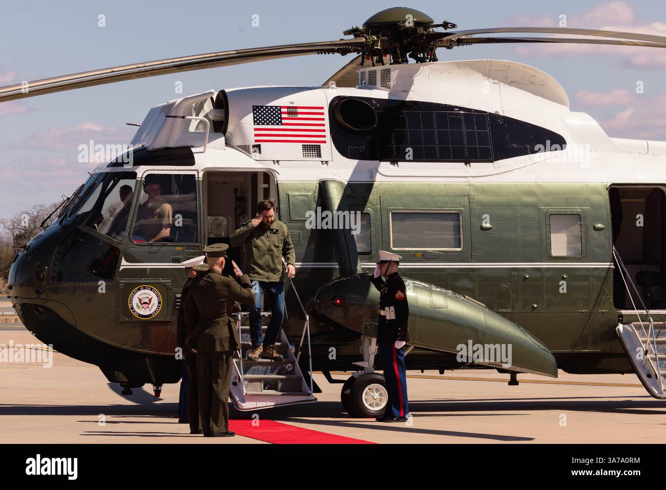 The 50th U.S. Vice President JD Vance arrives at Marine Corps Air ...