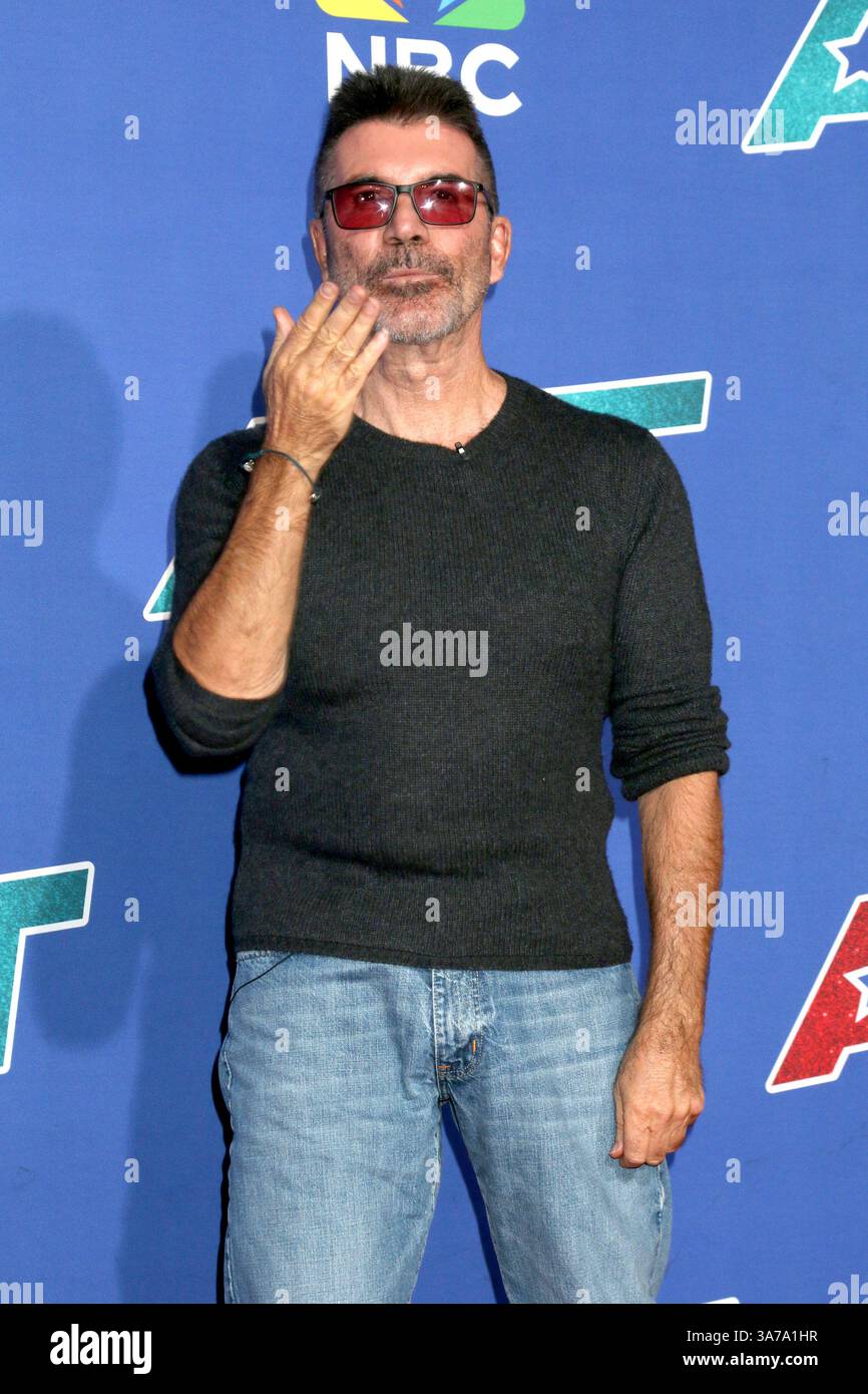 Pasadena, USA. 26, March, 2025. Pictured left to right, Simon Cowell at the Americas Got Talent ...