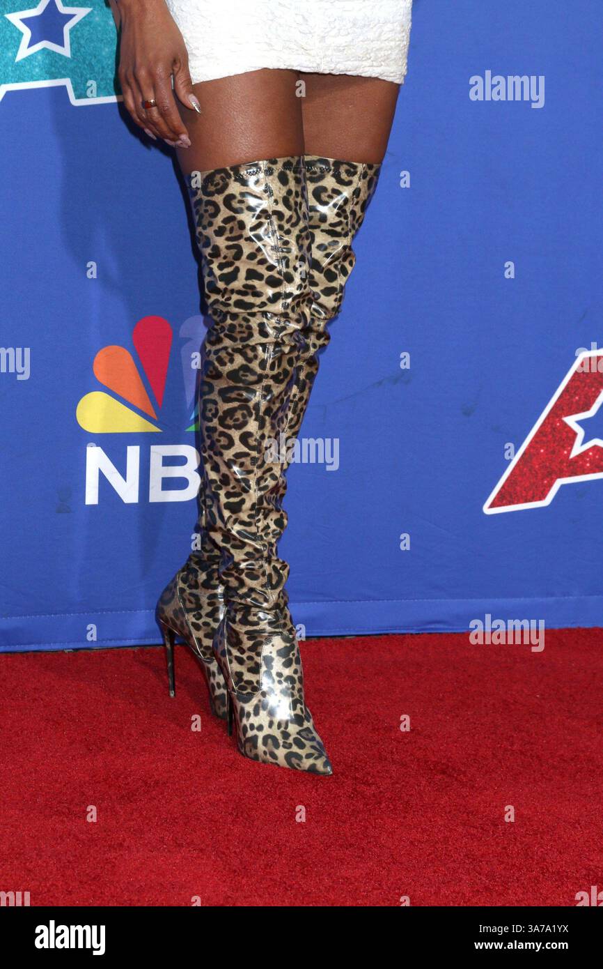 Mel B Boots Detail at arrivals for AMERICA'S GOT TALENT Season 20 Red Carpet Event, Pasadena ...