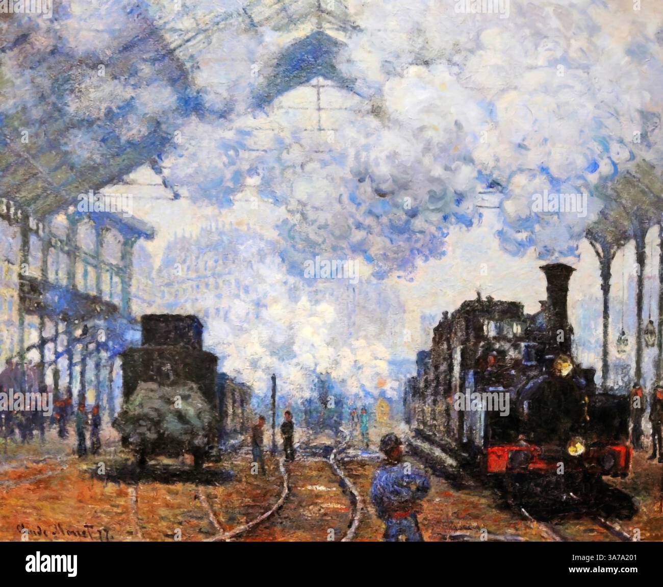 Claude monet the saint lazare station Stock Vector Images - Alamy