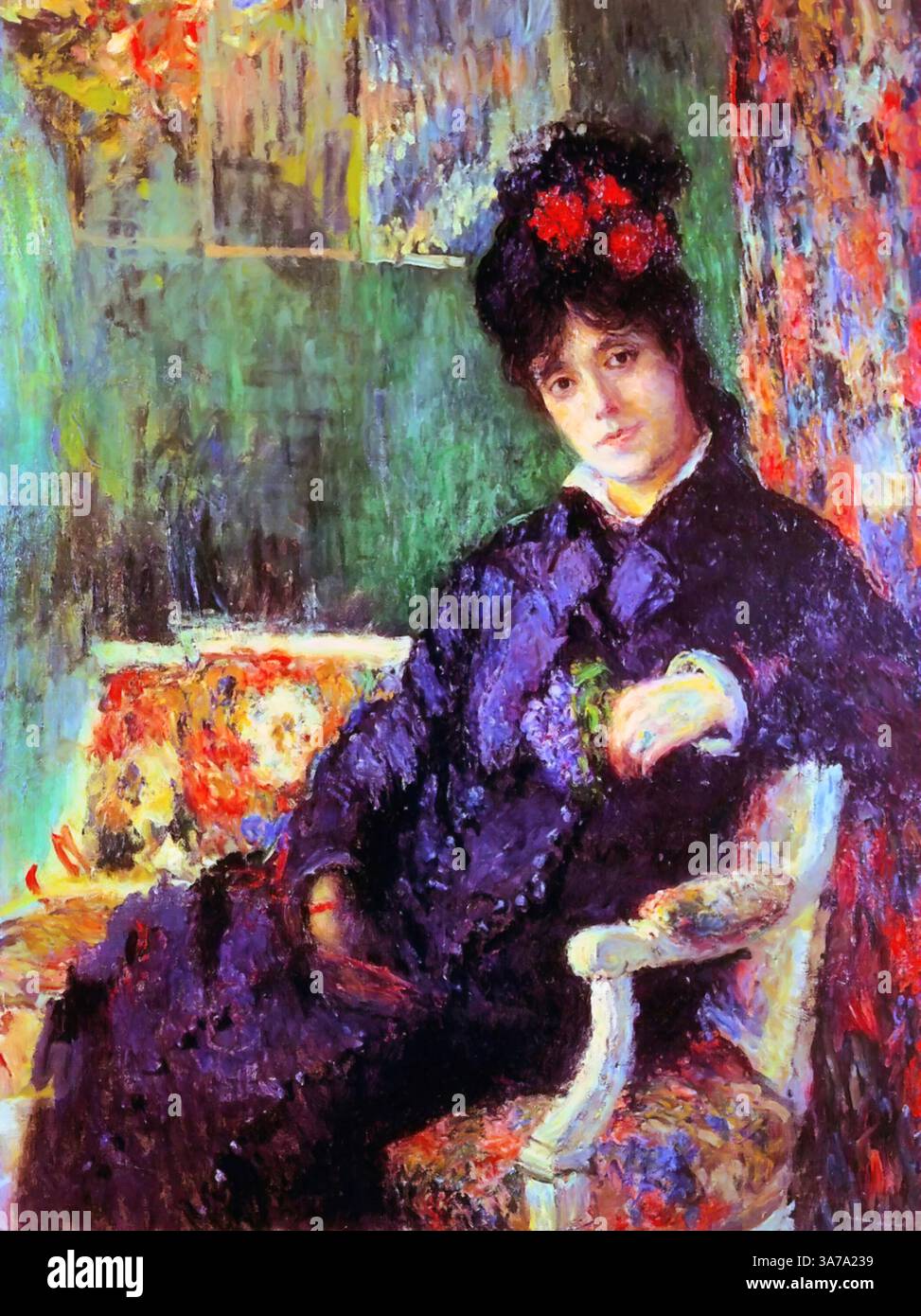 Violets painting Stock Vector Images - Alamy