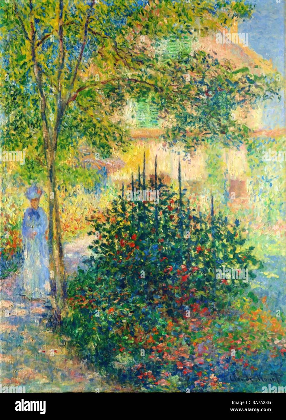 Claude monet painting in his garden at argenteuil Stock Vector Images ...