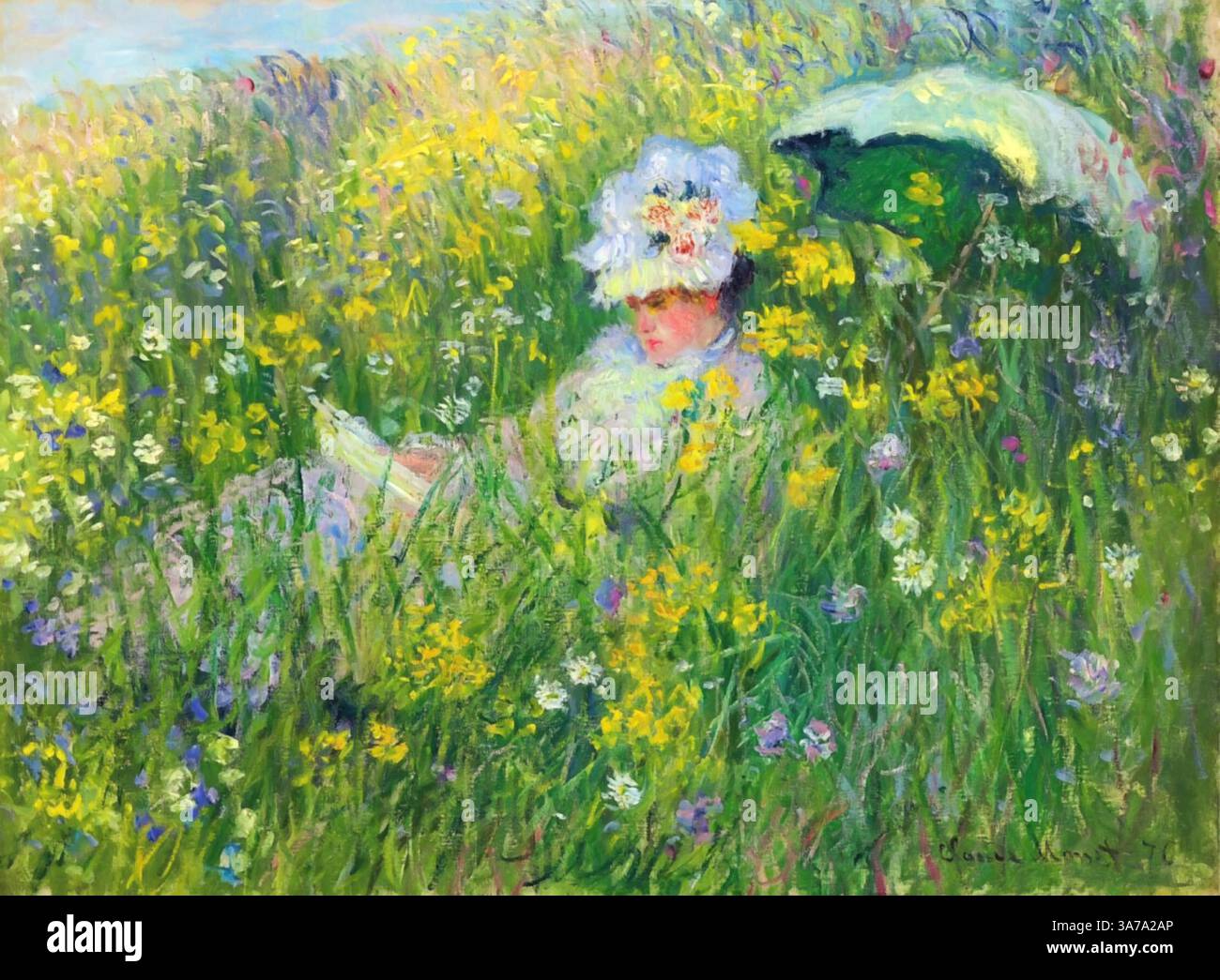 Claude monet in meadow Stock Vector Images - Alamy