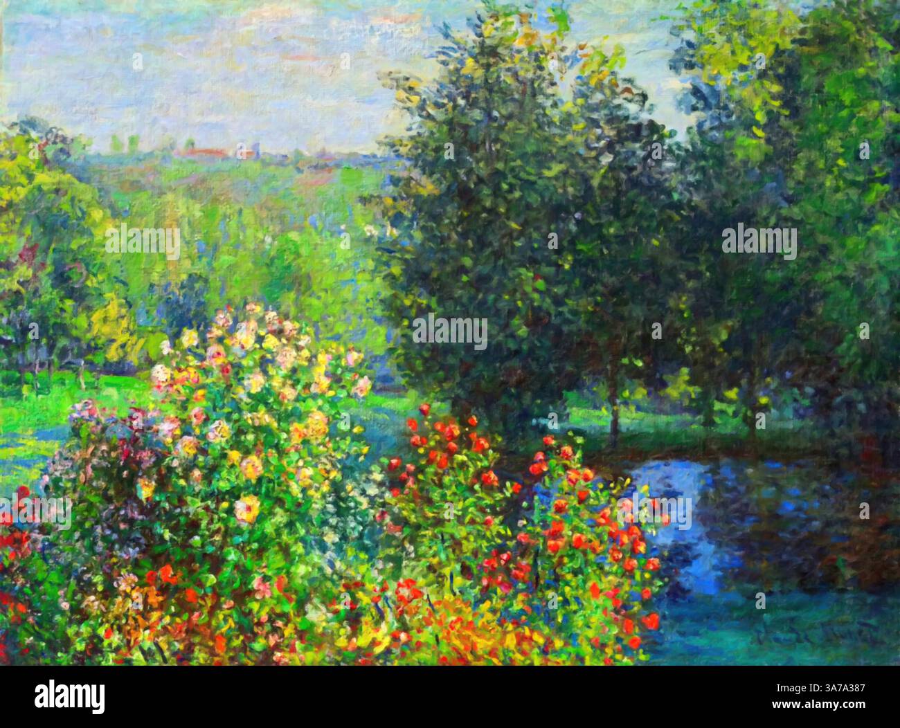 Rose claude monet Stock Vector Images - Alamy