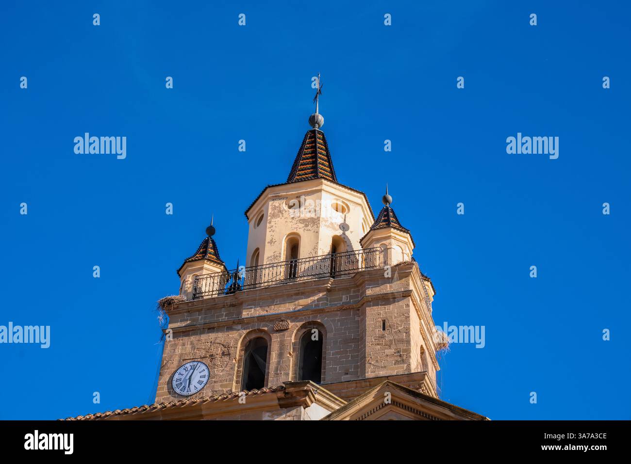 Top spire of Calahorra Santa Maria Cathedral La Rioja Spain spanish ...