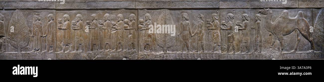 Ancient Persian Achaemenid bas relief sculpture panel depicting a ...