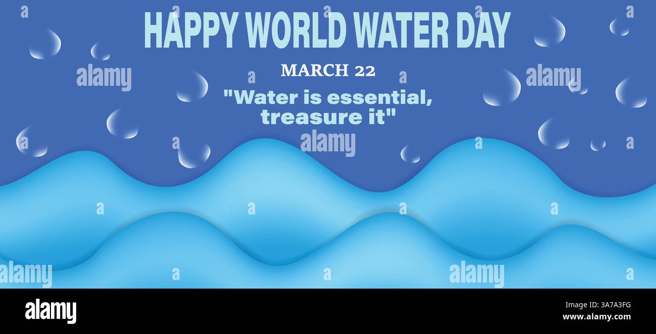 Happy world water day flyer design with water splash, 22 march happy ...