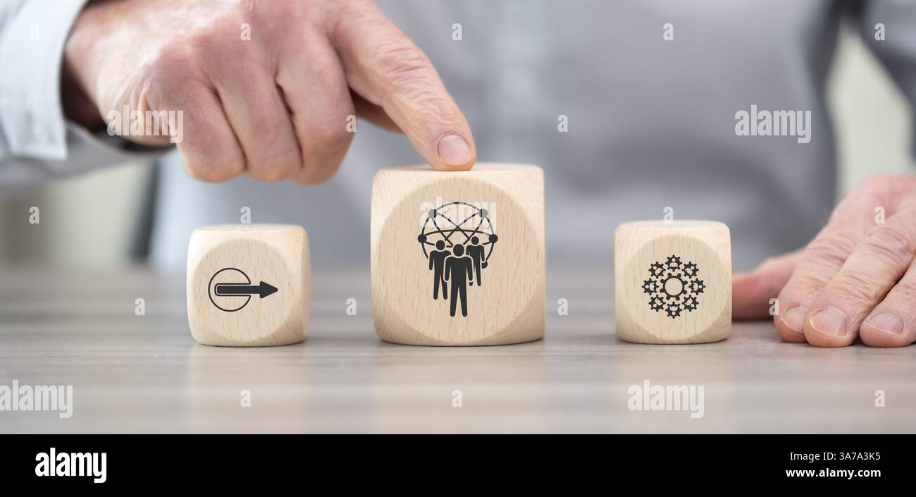 Wooden blocks with symbol of bpo concept Stock Photo - Alamy