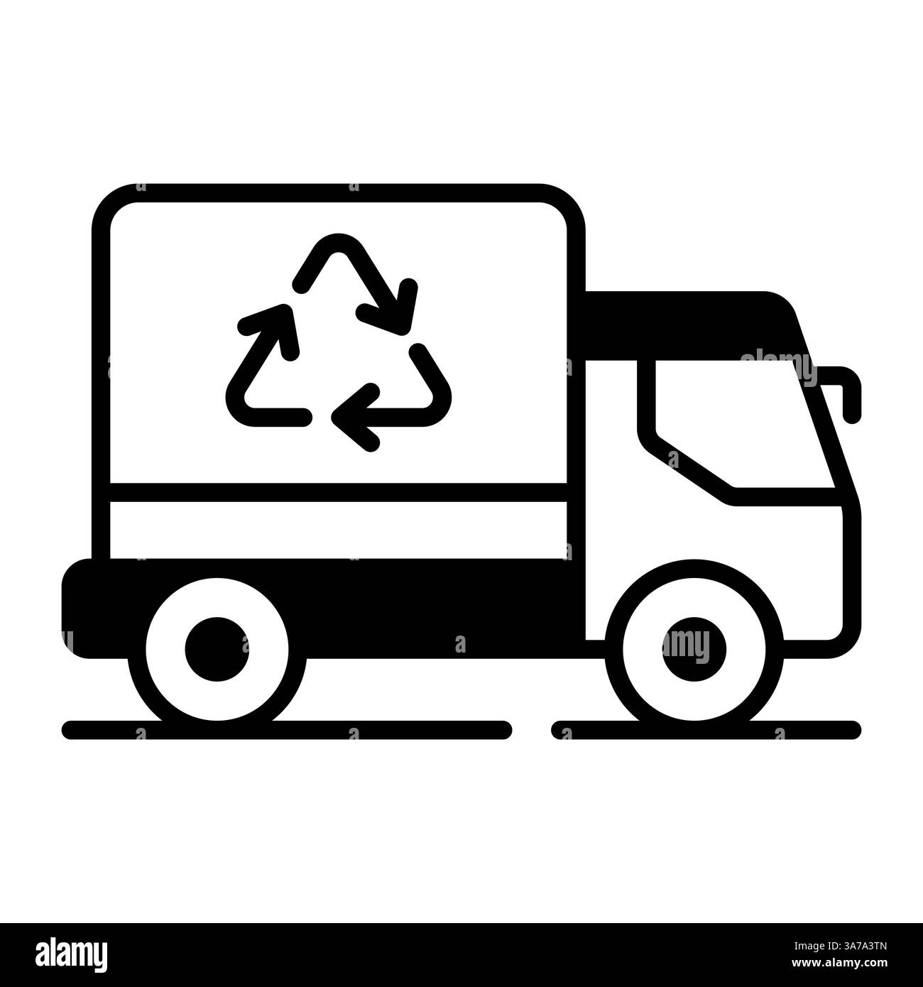 An amazing vector design of recycling truck in trendy style, garbage ...