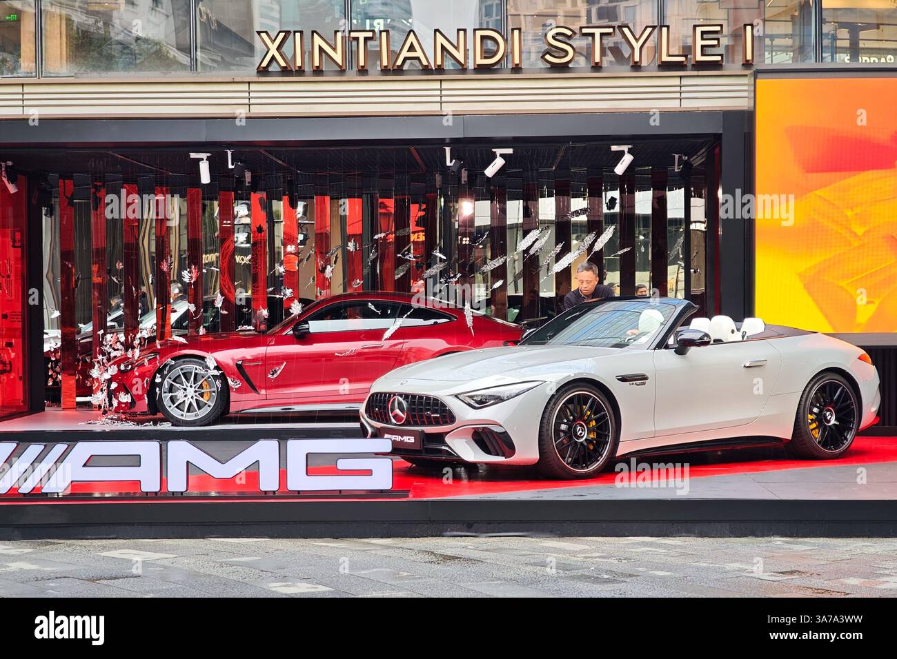 A Mercedes-Benz AMG brand promotion event at Xintiandi Square in ...
