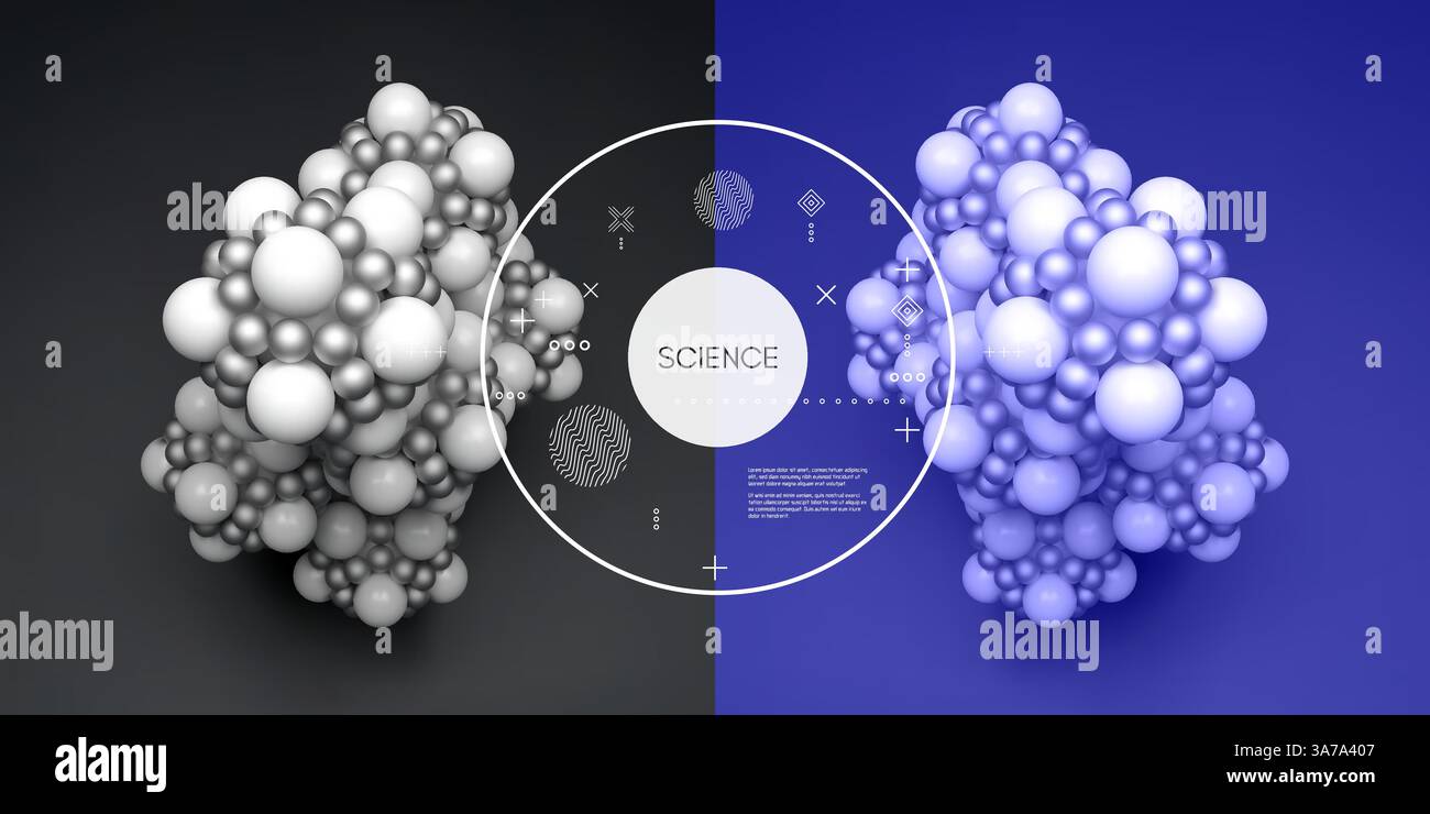 Molecule. 3D concept for science. Vector illustration Stock Vector ...