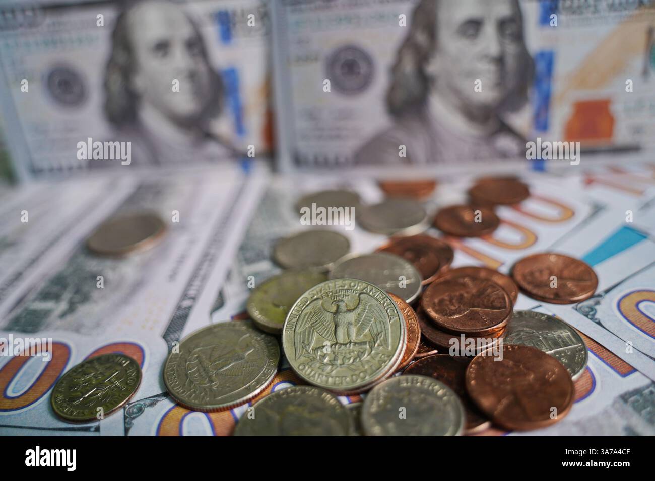 Usd 100 bills spread hi-res stock photography and images - Alamy