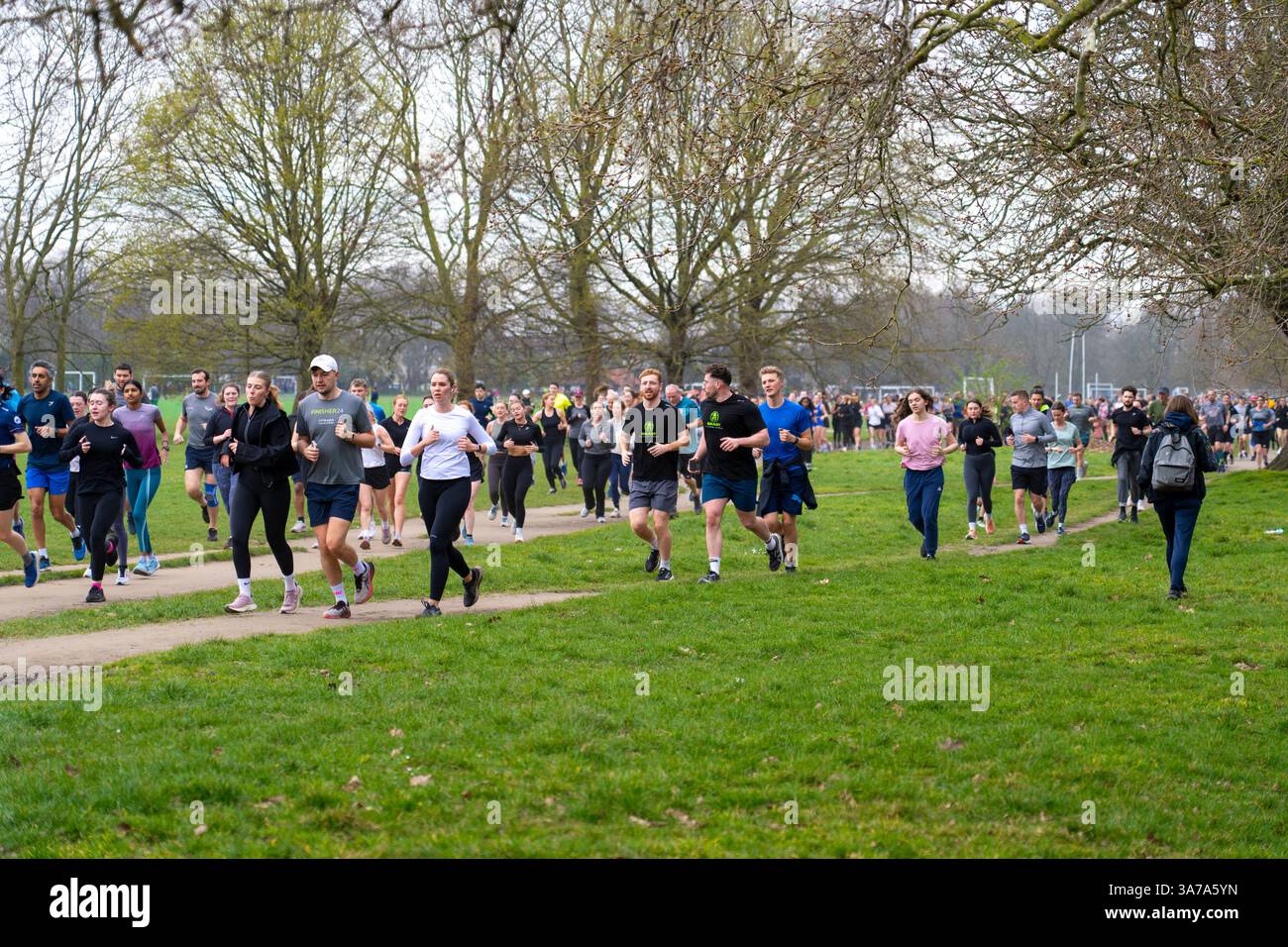 Park Run on Clapham Common (2025-03-22) - London Uk Stock Photo - Alamy