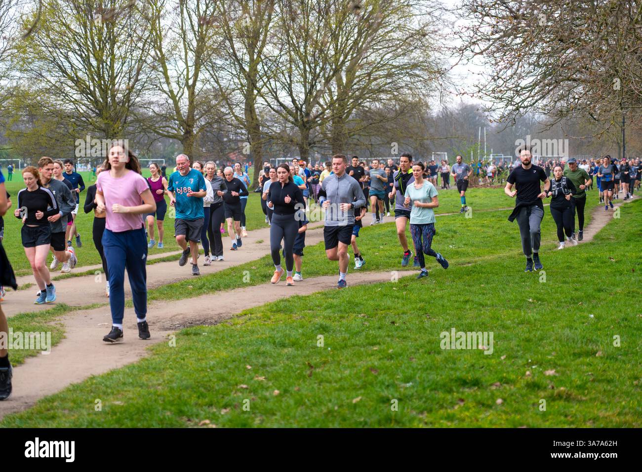 Park Run on Clapham Common (2025-03-22) - London Uk Stock Photo - Alamy