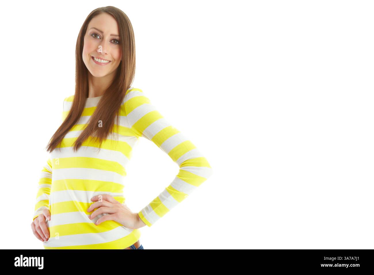 Portrait, fashion and woman with smile, stylish clothes and confident ...