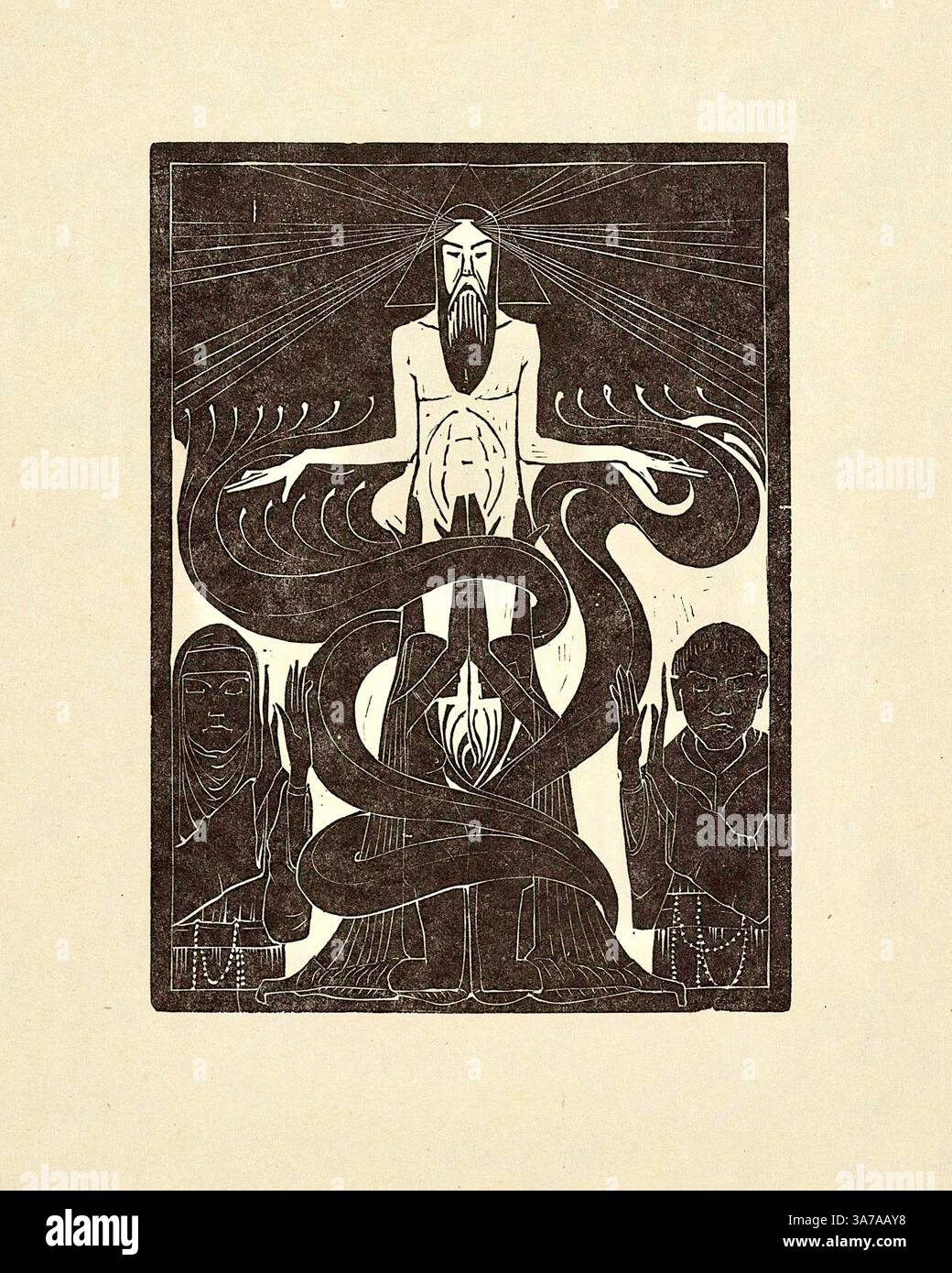 Karel de Bazel - Marriage Woodcut from the loose-leaf album "The ...