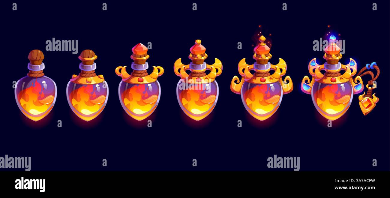 Mystical potions in bottles Stock Vector Images - Alamy