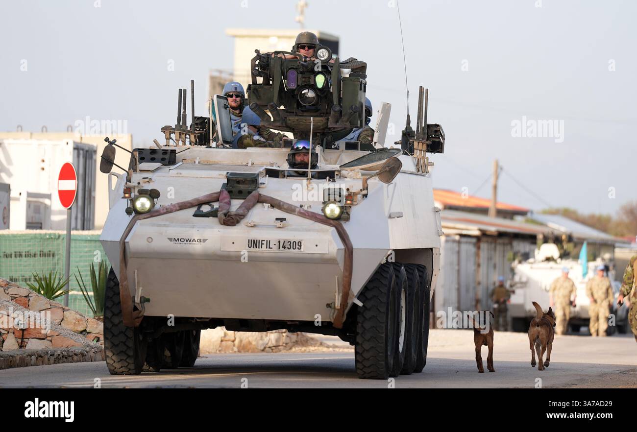 Irish Troops in a Mowag Armoured Personnel carrier at Camp Shamrock ...