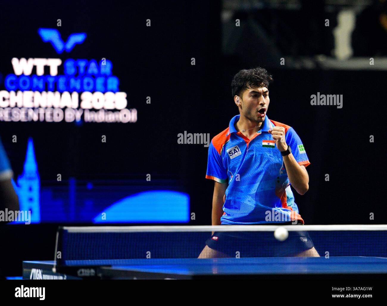 Chennai, India. 26th March, 2025. Indian pair Ankur Bhattacharjee and ...