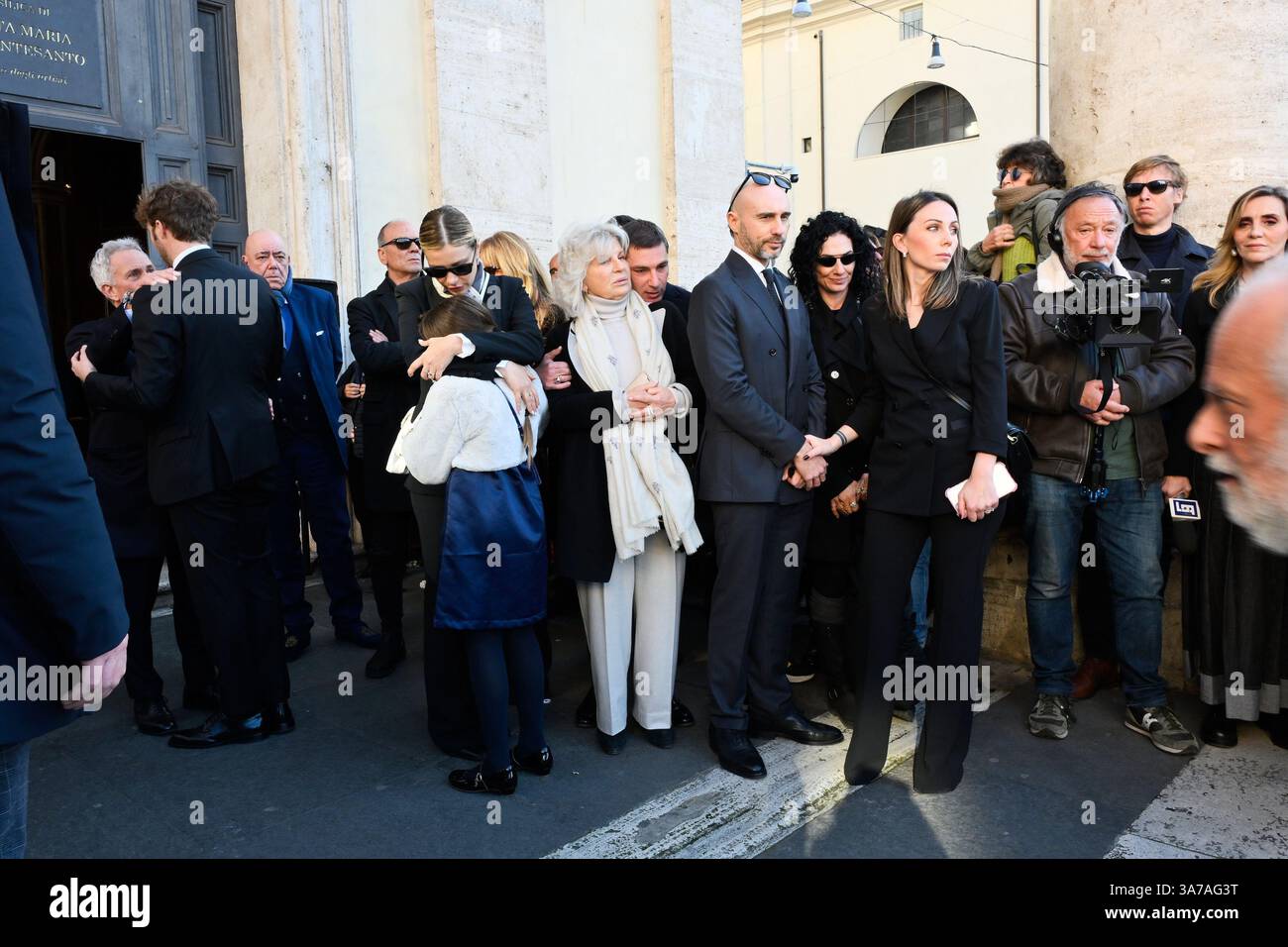 Rome, . 27th Mar, 2025. Rome, Eleonora Giorgi Funeral. In the photo ...