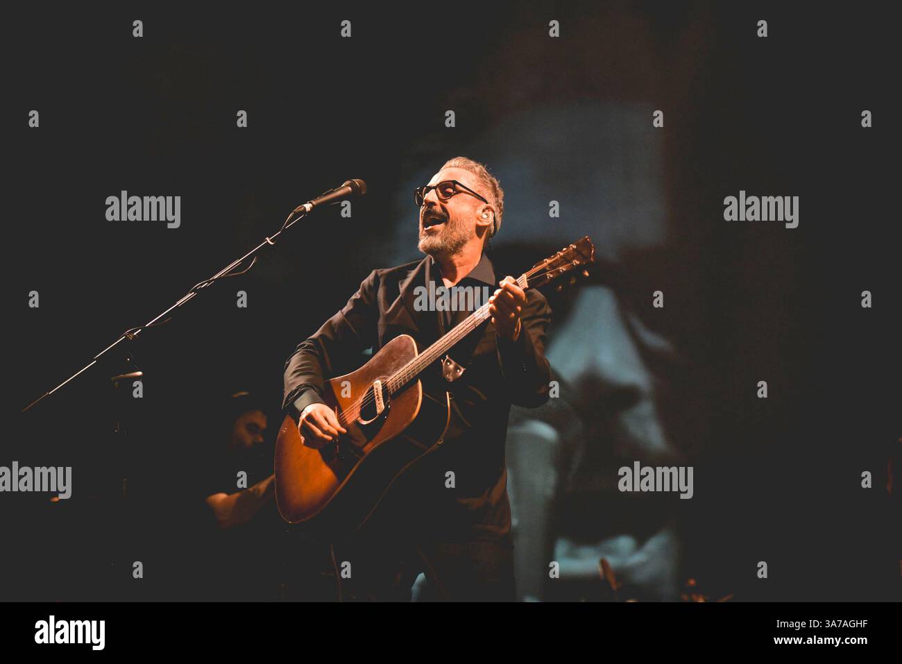 Naples, Italy. 26th Mar, 2025. Italian singer Dario Brunori in art ...