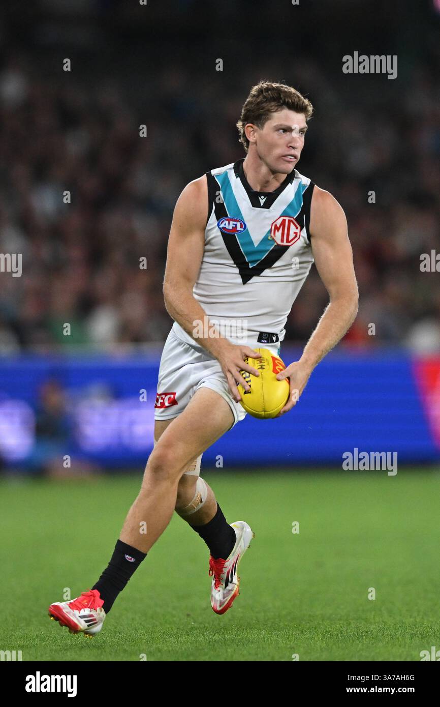 Mitch Georgiades of Port Adelaide in action during the AFL Round 3 ...
