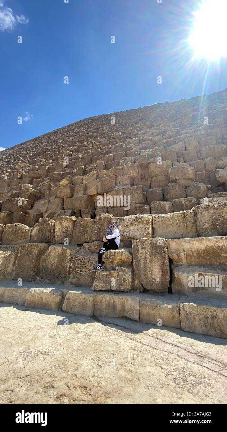 Exploring the Pyramids of Egypt – Ancient Wonders of the World Stock Photo - Alamy