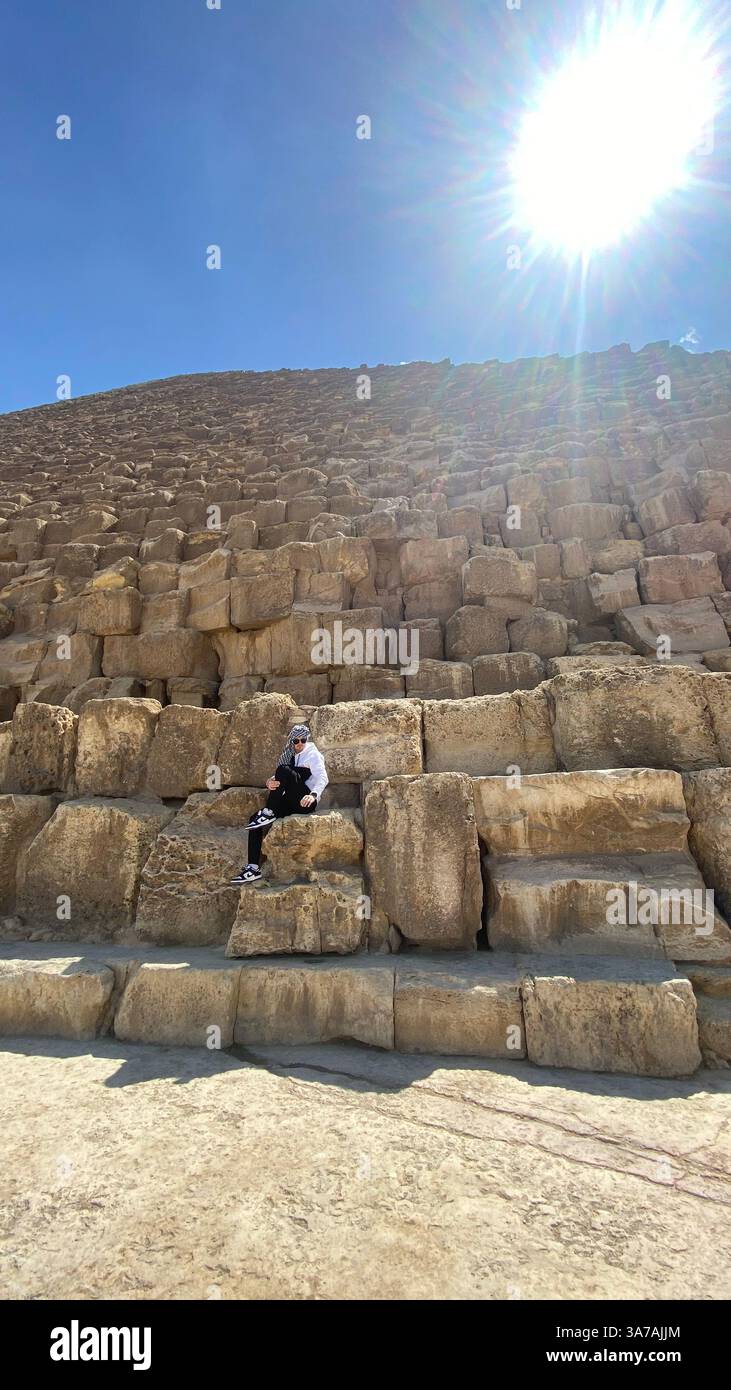 Exploring the Pyramids of Egypt – Ancient Wonders of the World Stock Photo - Alamy