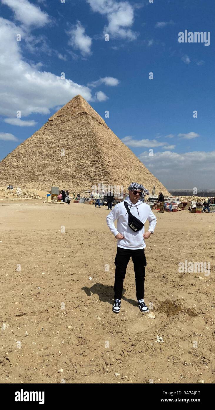 Exploring the Pyramids of Egypt – Ancient Wonders of the World Stock Photo - Alamy