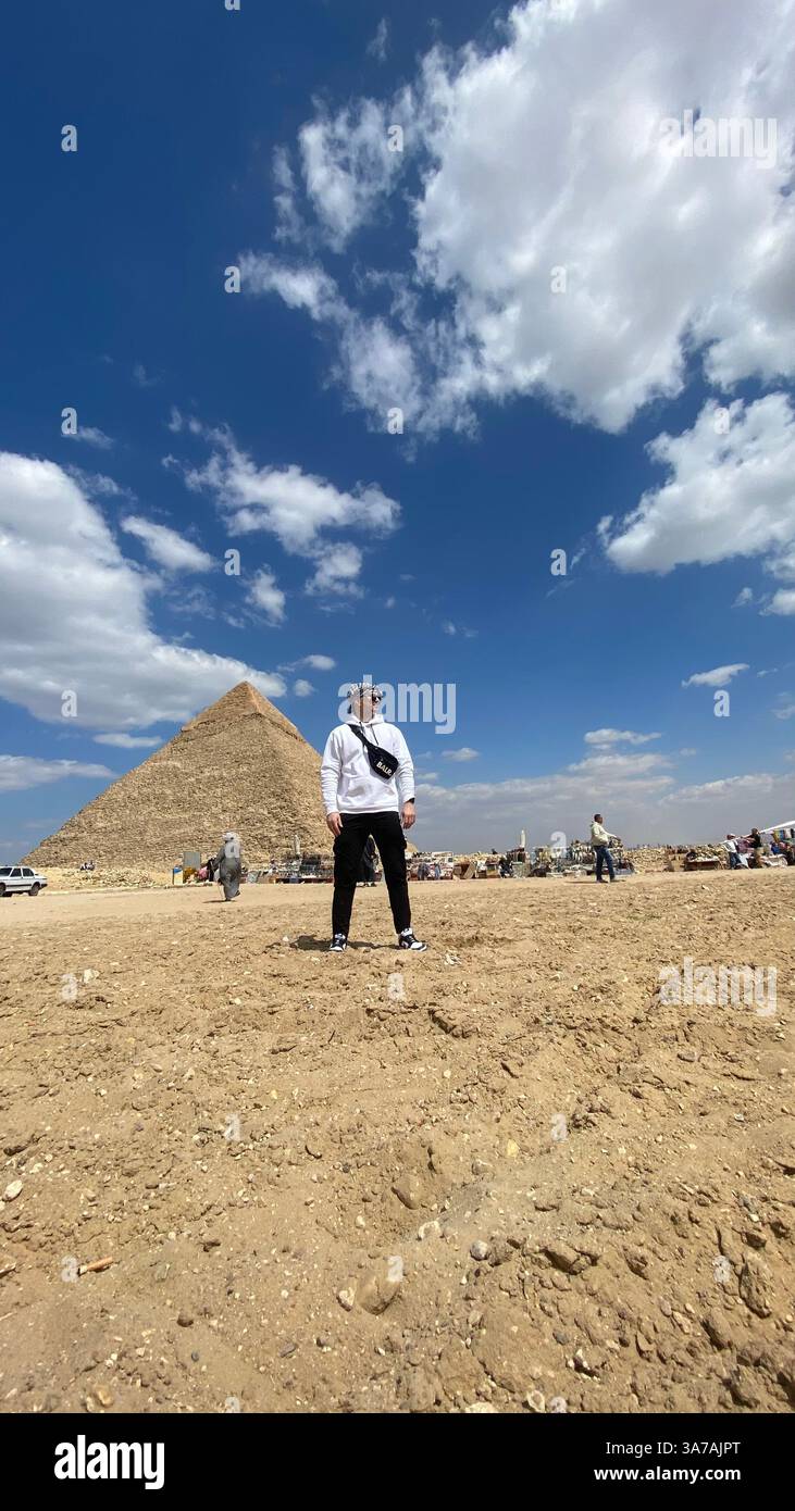 Exploring the Pyramids of Egypt – Ancient Wonders of the World Stock Photo - Alamy