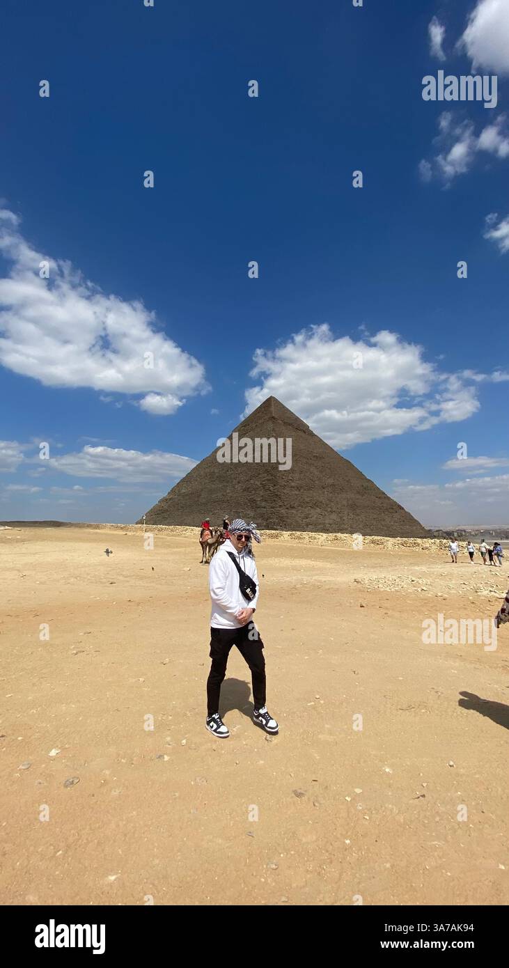 Exploring the Pyramids of Egypt – Ancient Wonders of the World Stock ...