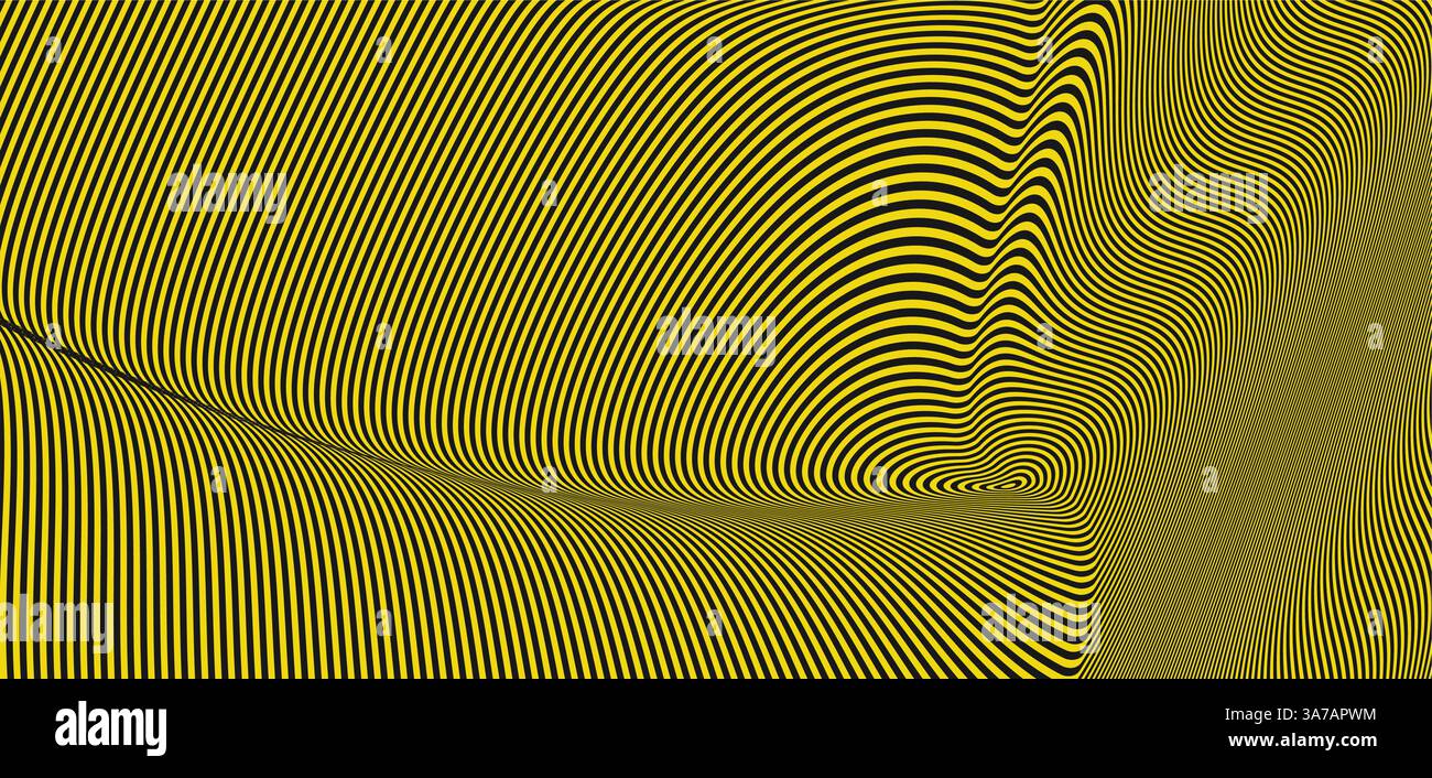 Abstract circular striped background. Pattern with optical illusion. 3D ...