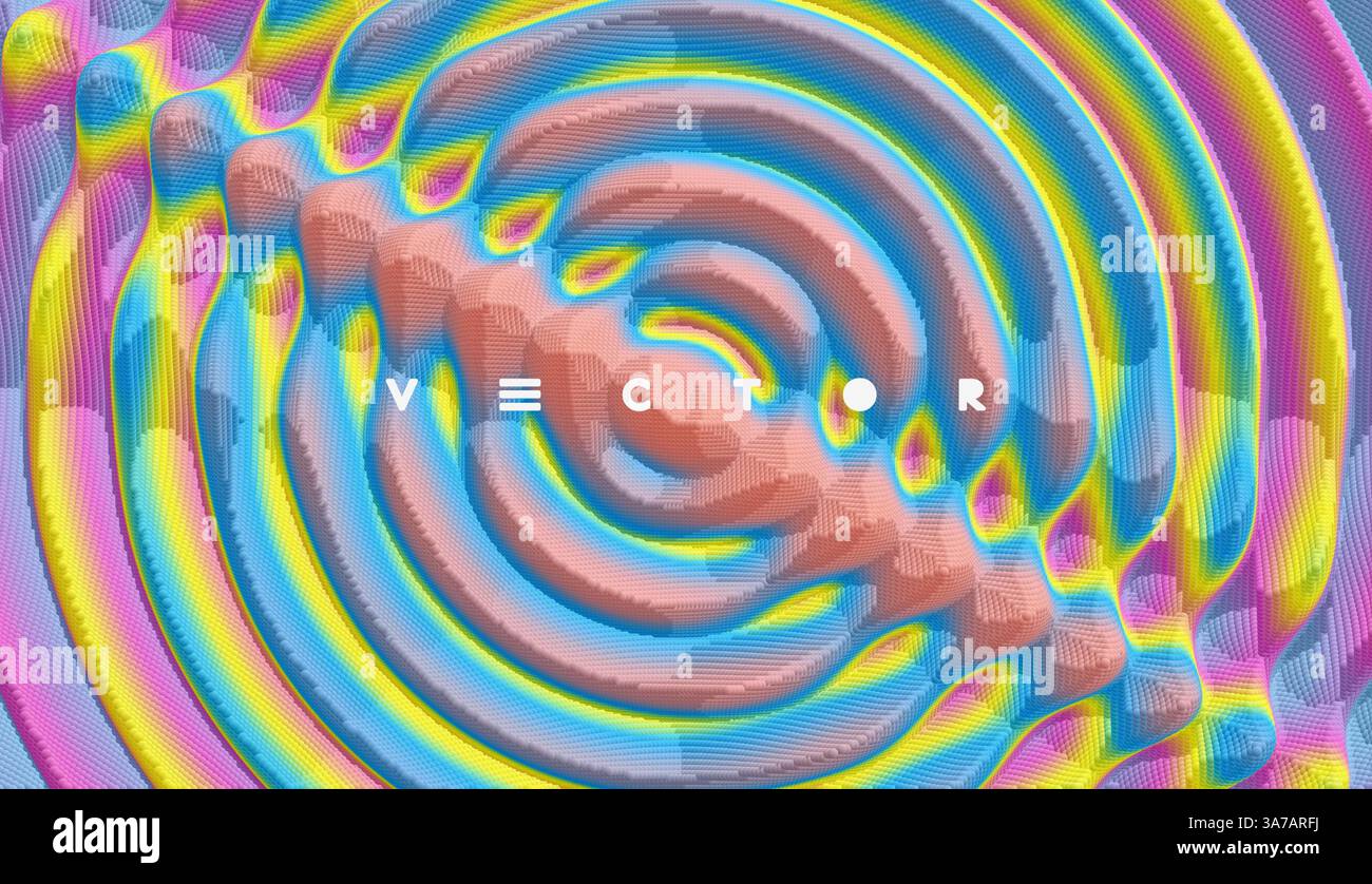 3D wavy background with ripple effect. Vector illustration with ...