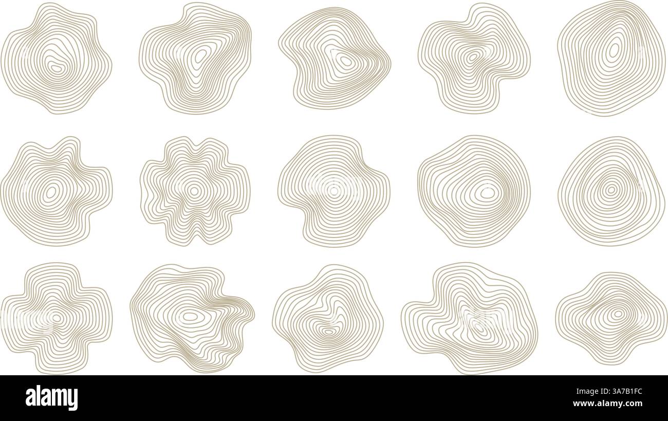 Wavy abstract shapes imitating movement of waves, music, vibration ...