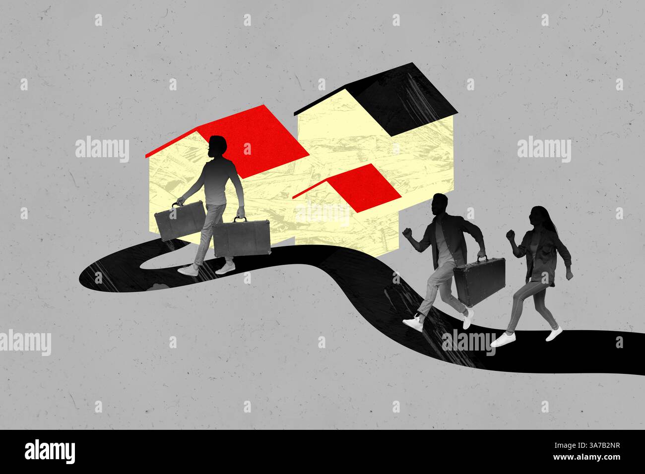 3D collage trend artwork composite sketch poster of international ...