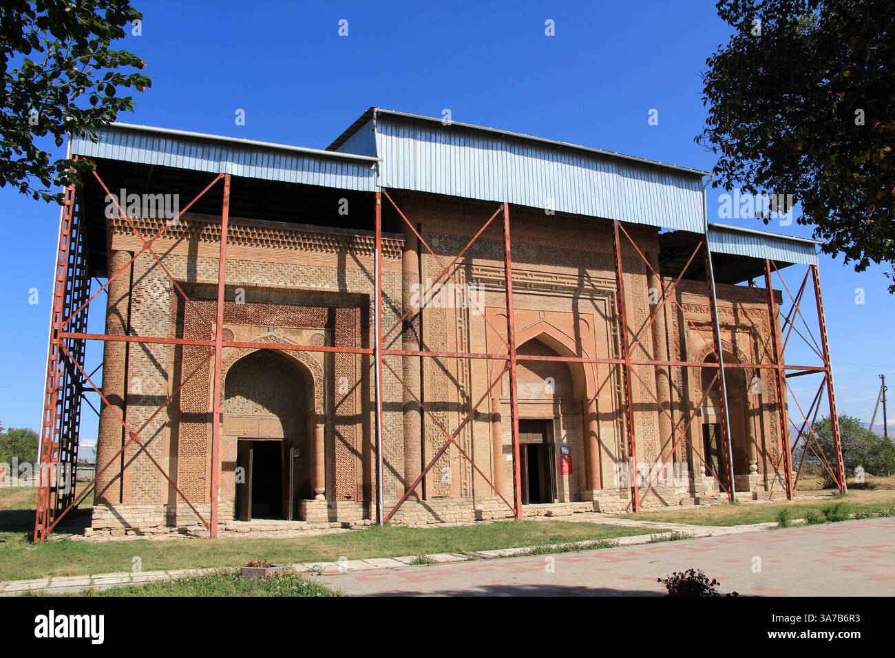 The three tombs in the city of Uzgen in Kyrgyzstan were built in the ...