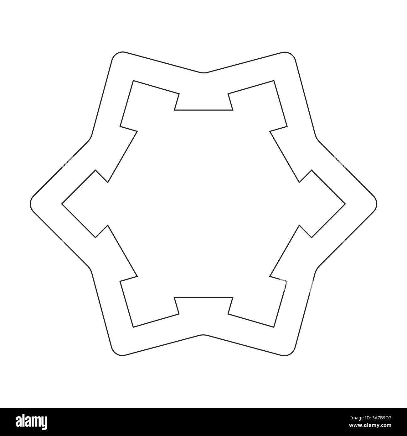 Simple bastion fortress plan. Structure of fort walls with ravelins and ...