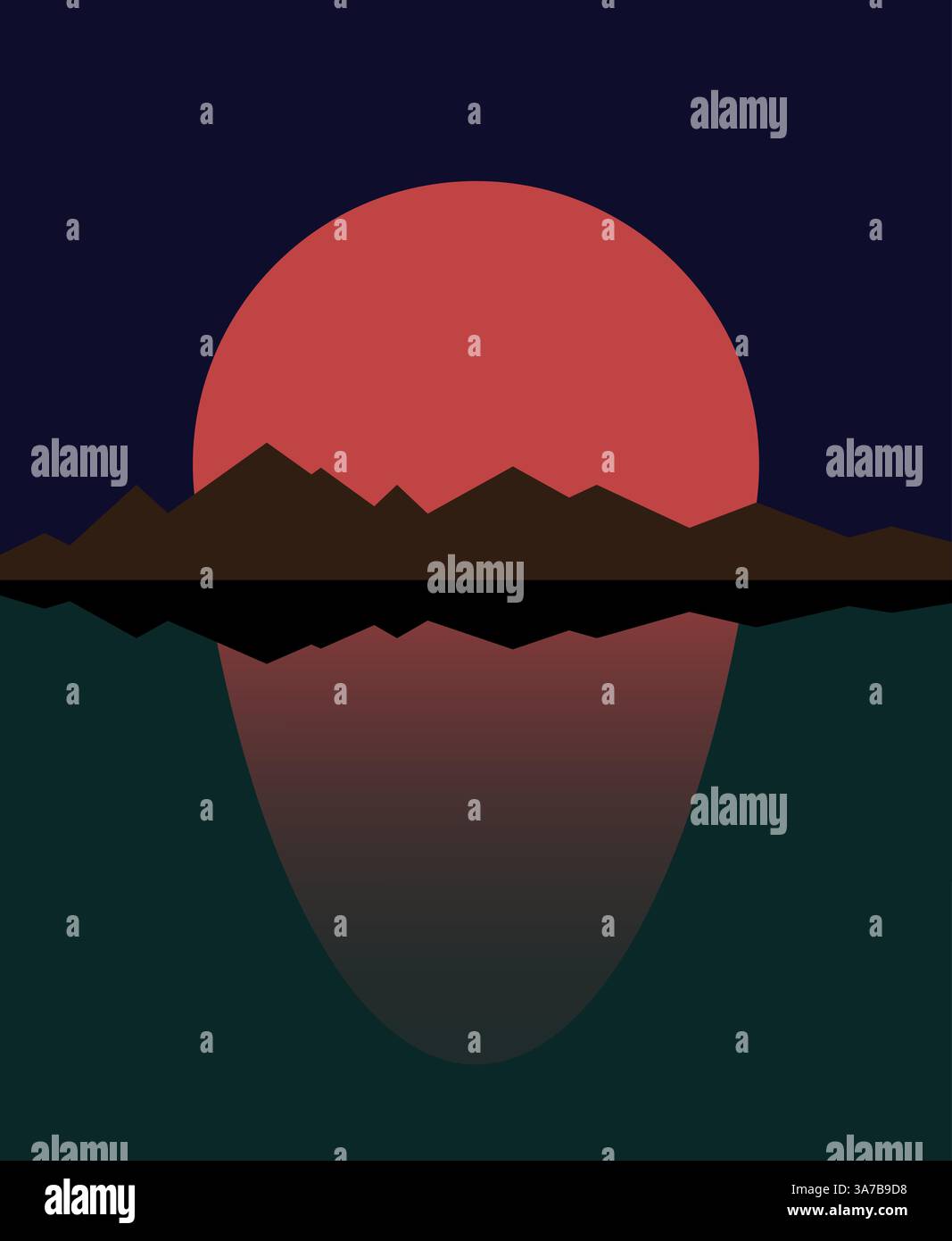 Sea summer mountains Stock Vector Images - Alamy