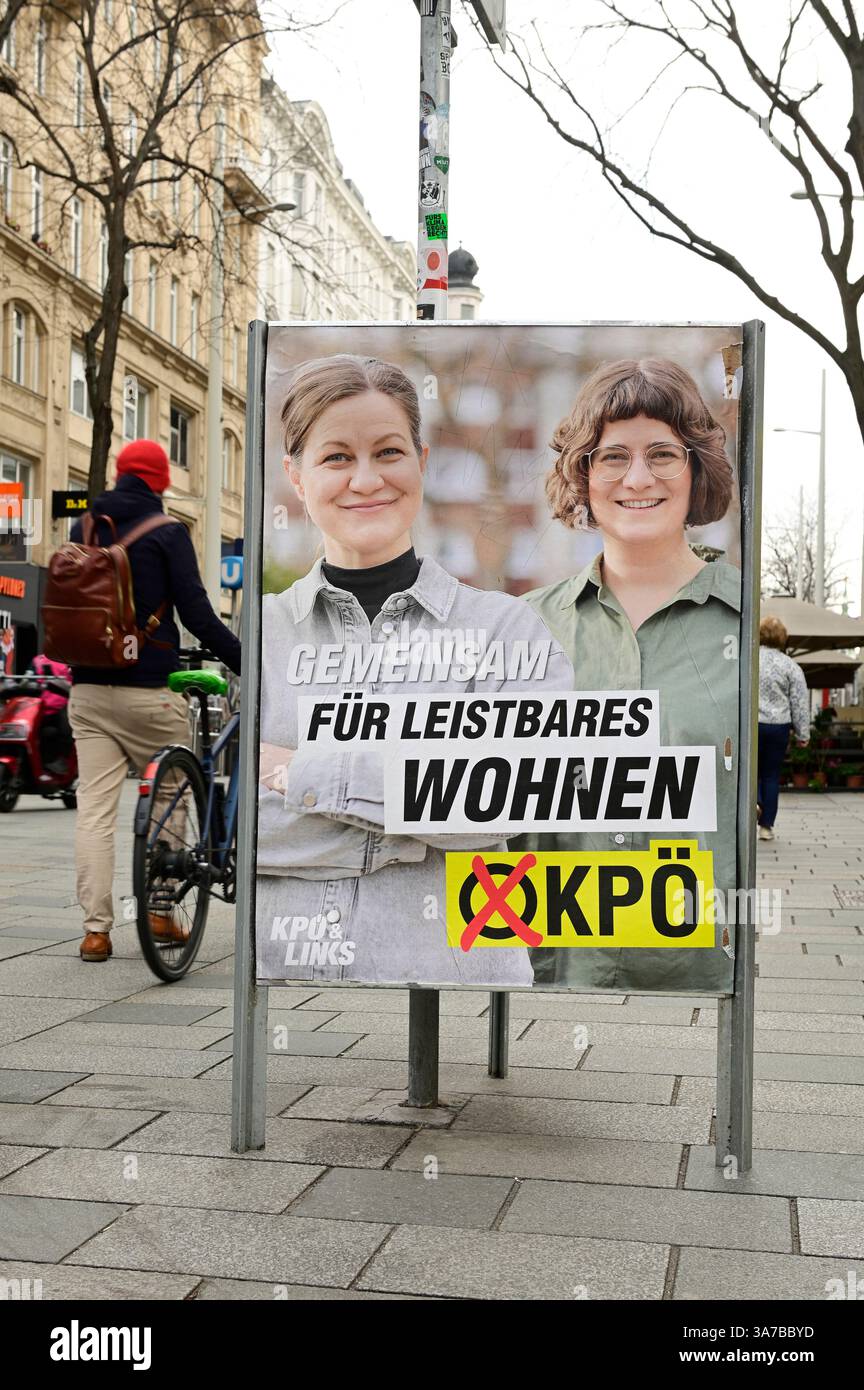 Vienna, Austria. March 27, 2025. Vienna municipal and district council ...