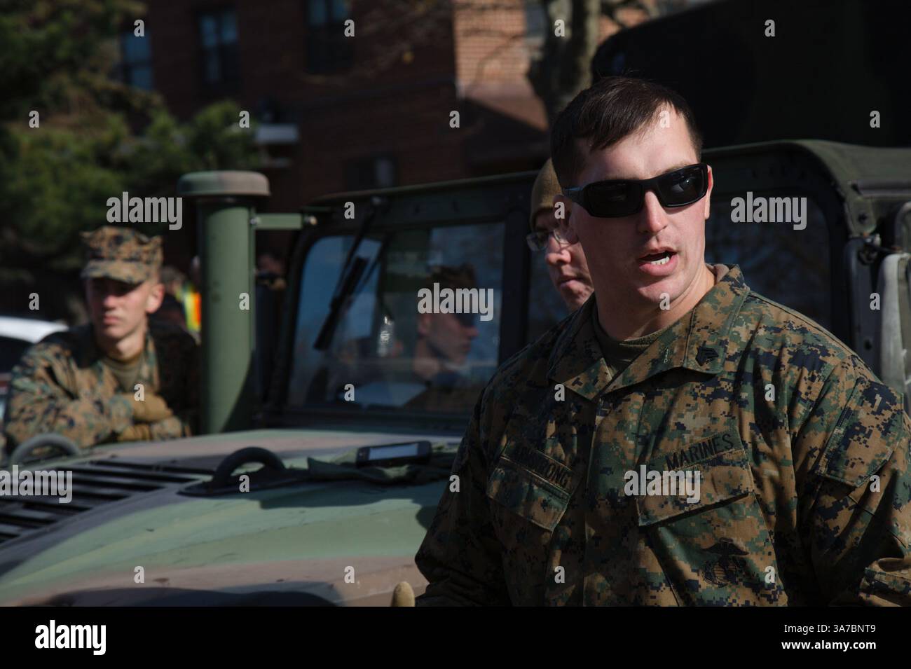 Nov. 06, 2012 - Queens, New York, U.S. - Marines from Camp Lejeune in ...