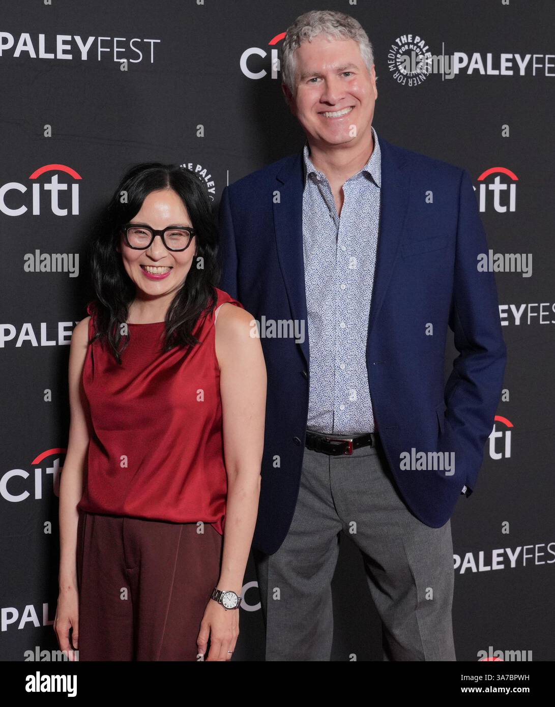 Los Angeles, USA. 26th Mar, 2025. (L-R) Yahlin Chang and Eric Tuchman at the PaleyFest LA 2025 ...