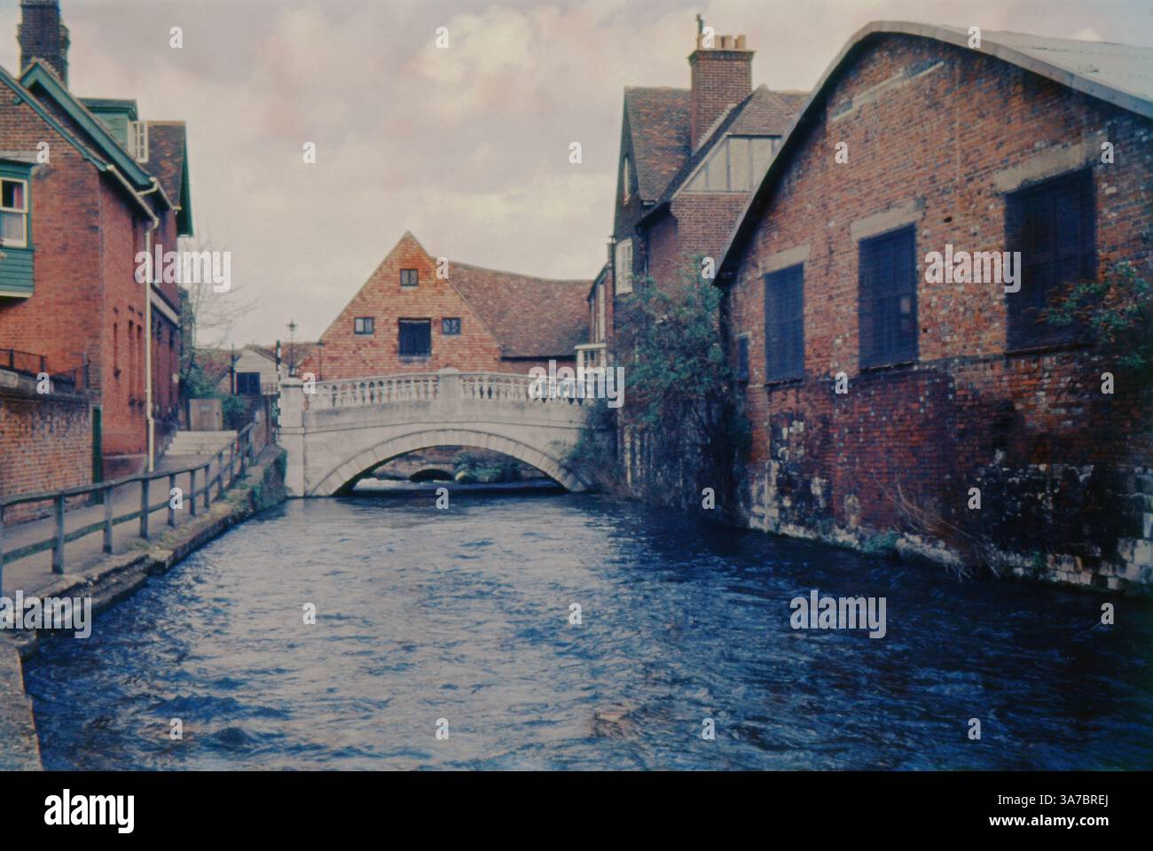A 1960s view of Winchester City Mill, captured on 35mm slide film. The ...