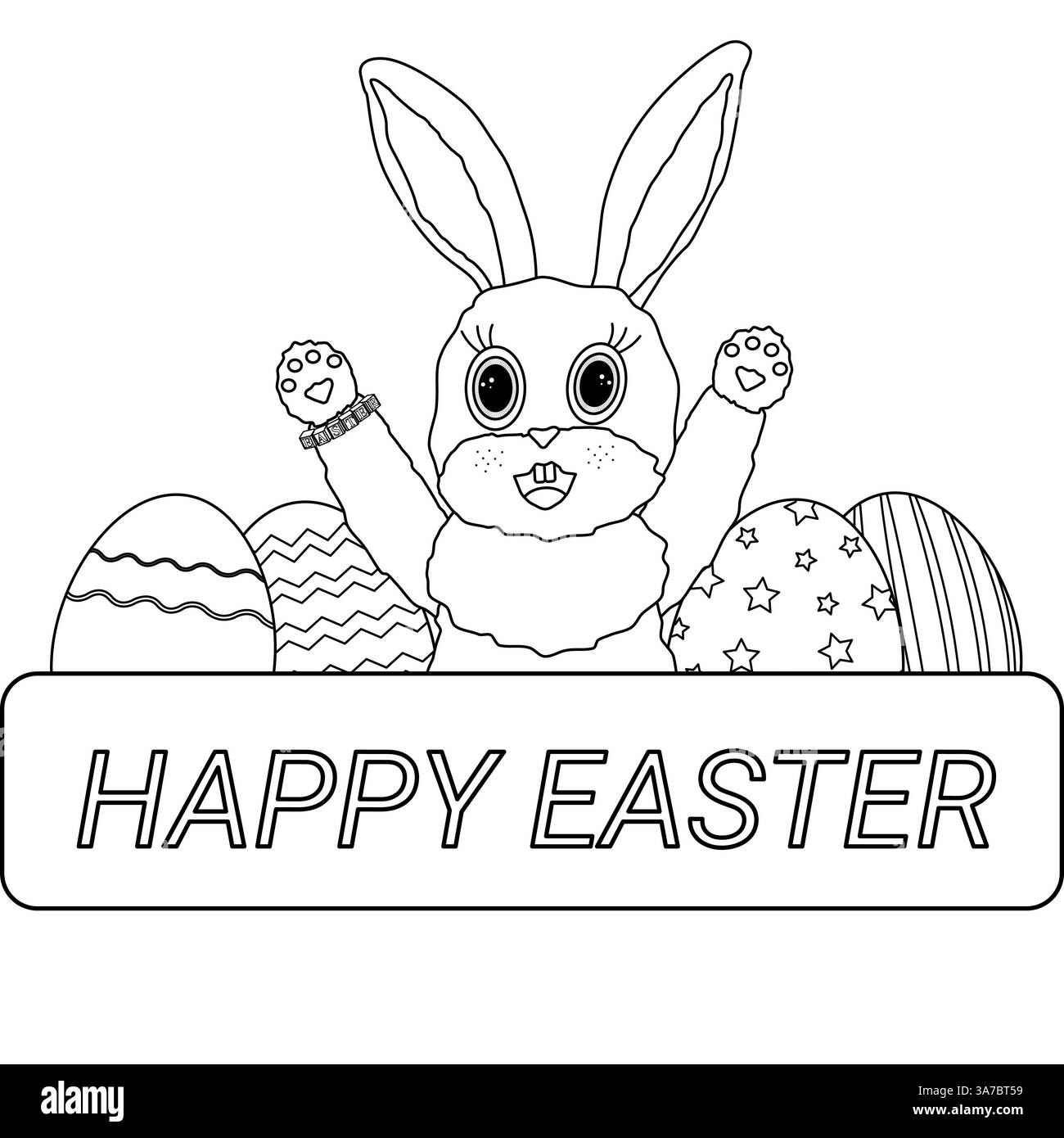 Black and white coloring page featuring a cheerful anthropomorphic ...