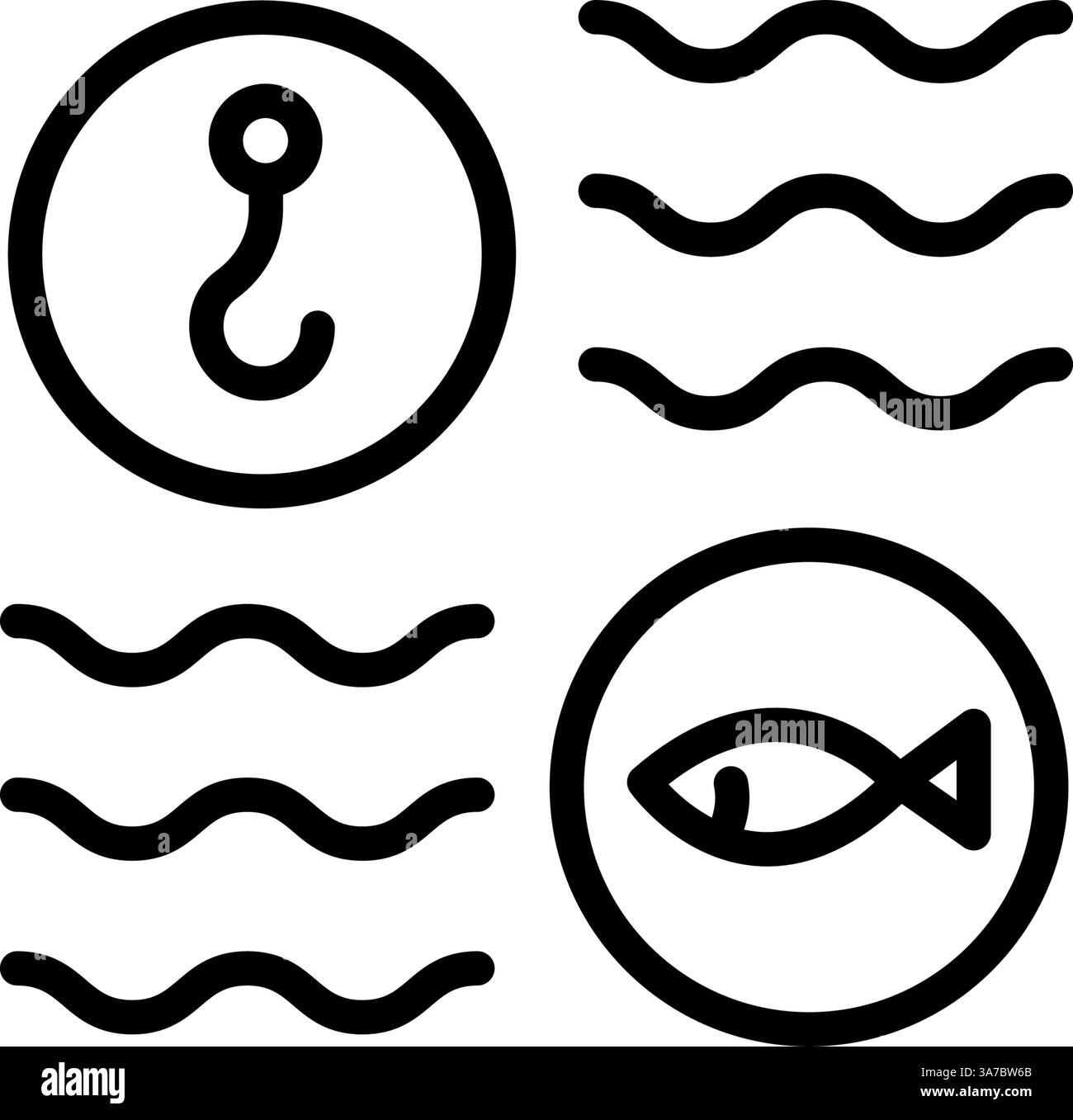 Fish and hook sign. Fishing line icon. Catch seafood symbol. Vector ...