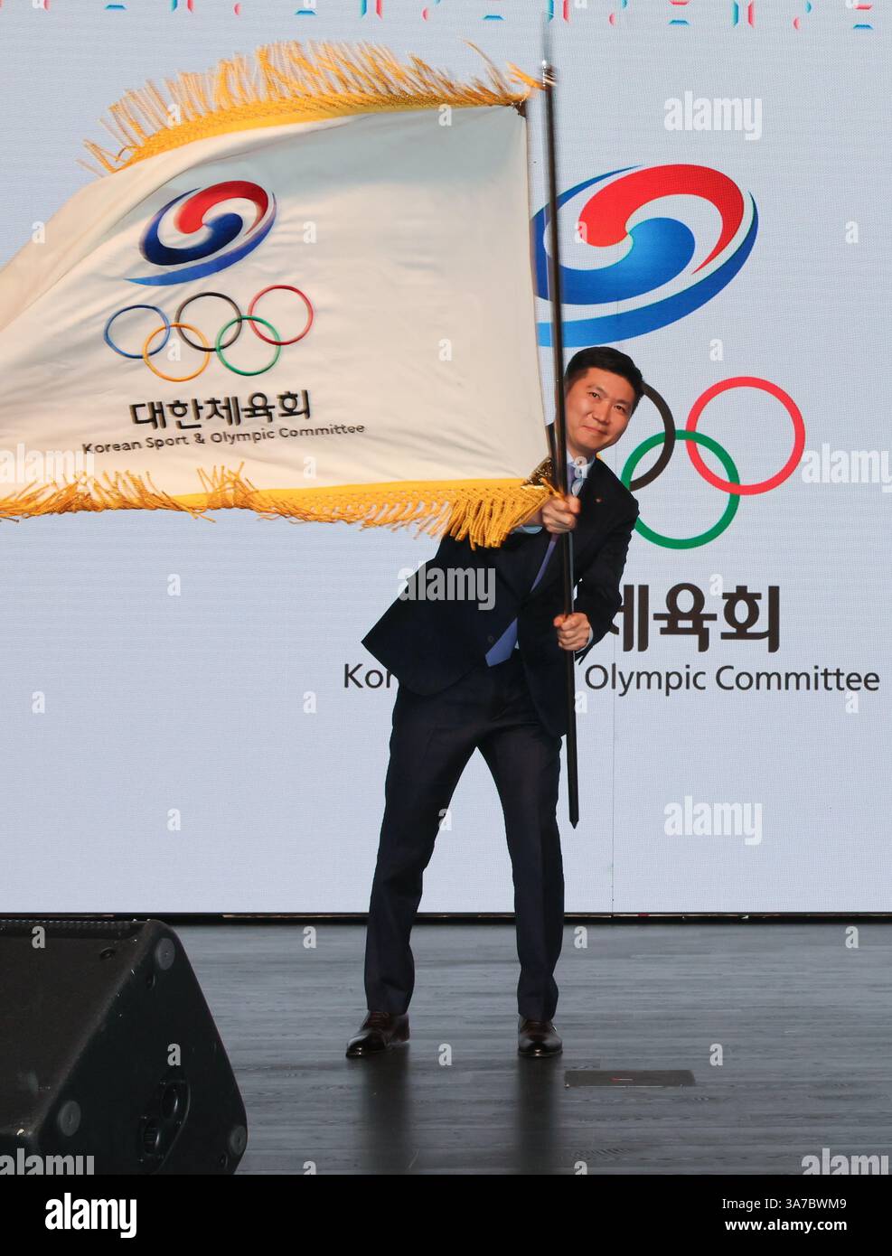 27th Mar, 2025. Inauguration of nat'l Olympic chief Korean Sport & Olympic Committee (KSOC ...