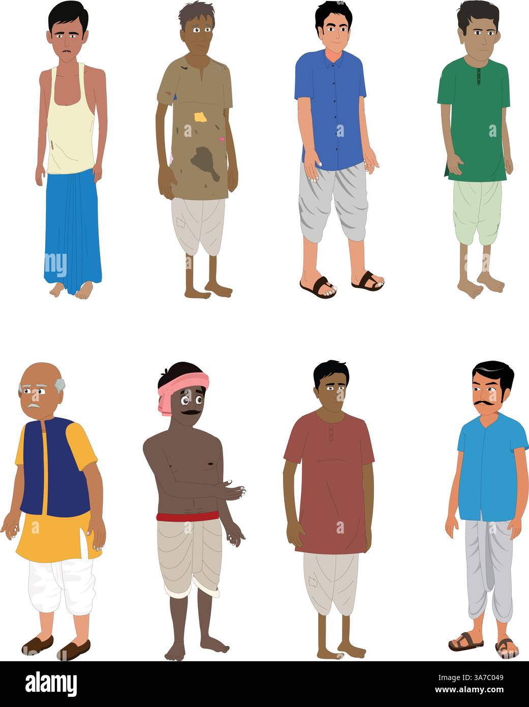Asian men in traditional Stock Vector Images - Alamy