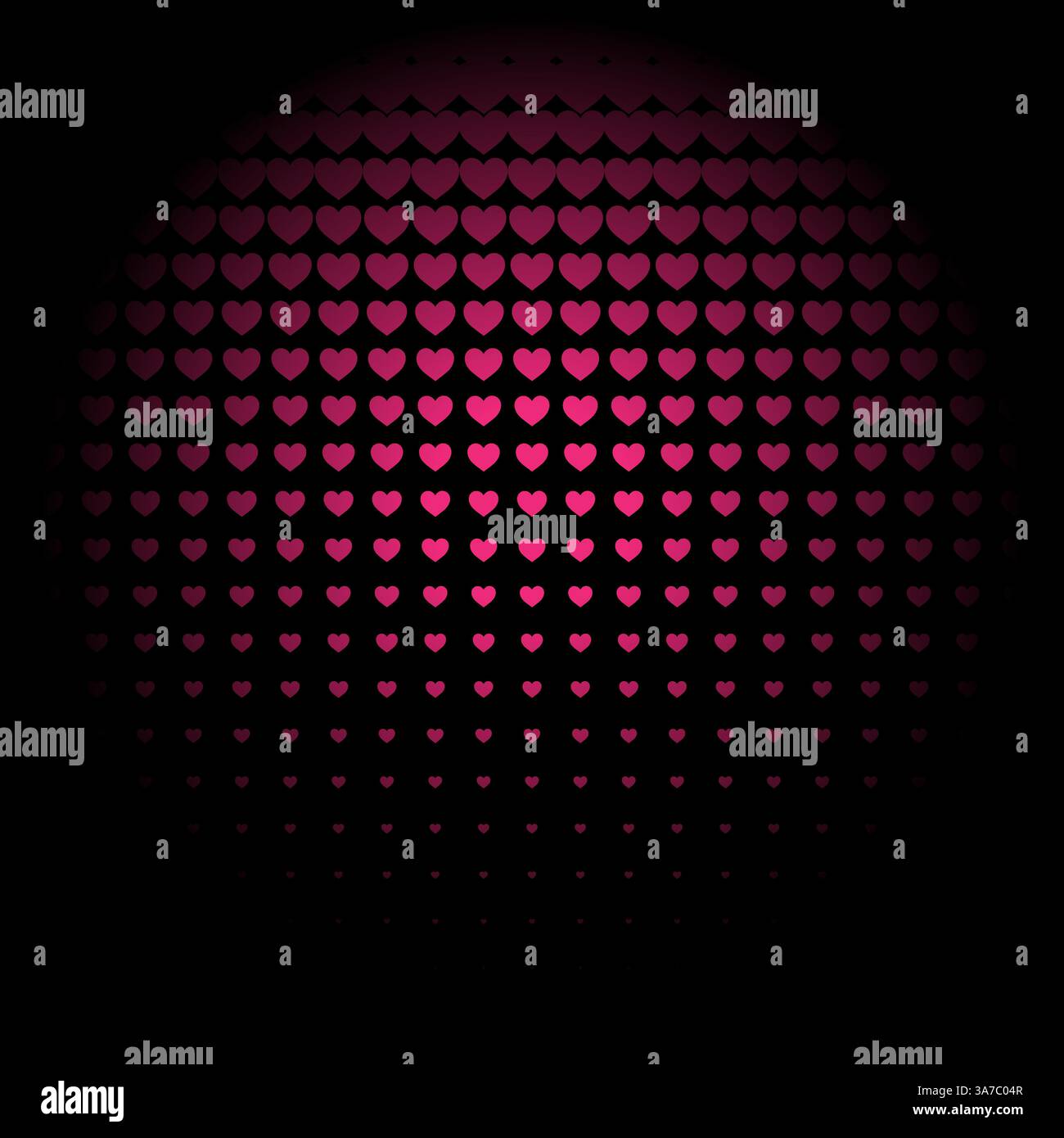 Abstract radius hearts dark background Stock Vector Image & Art - Alamy