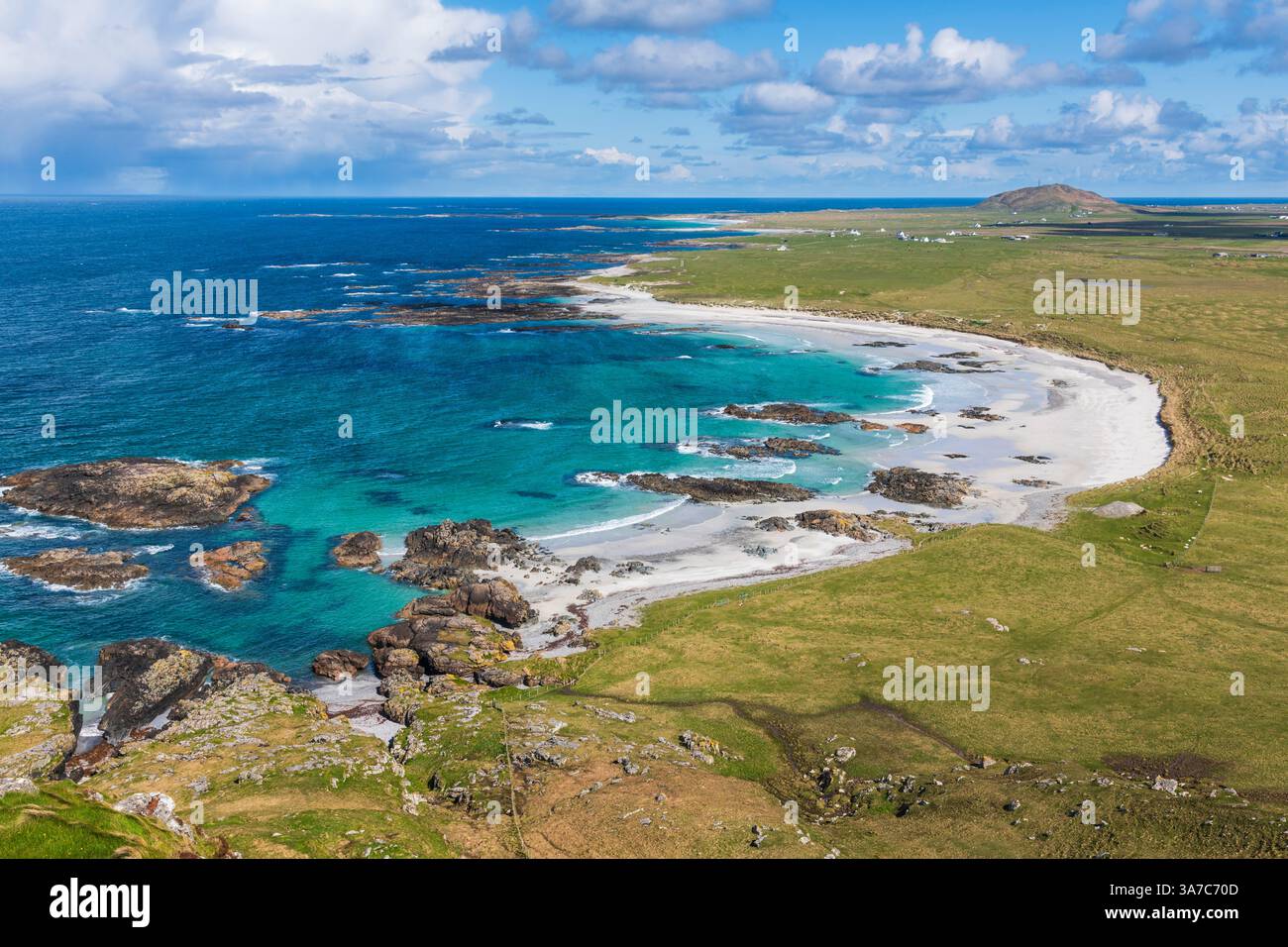View from Beinn Ceann a' Mhara looking towards Sandaig beach, Isle of ...