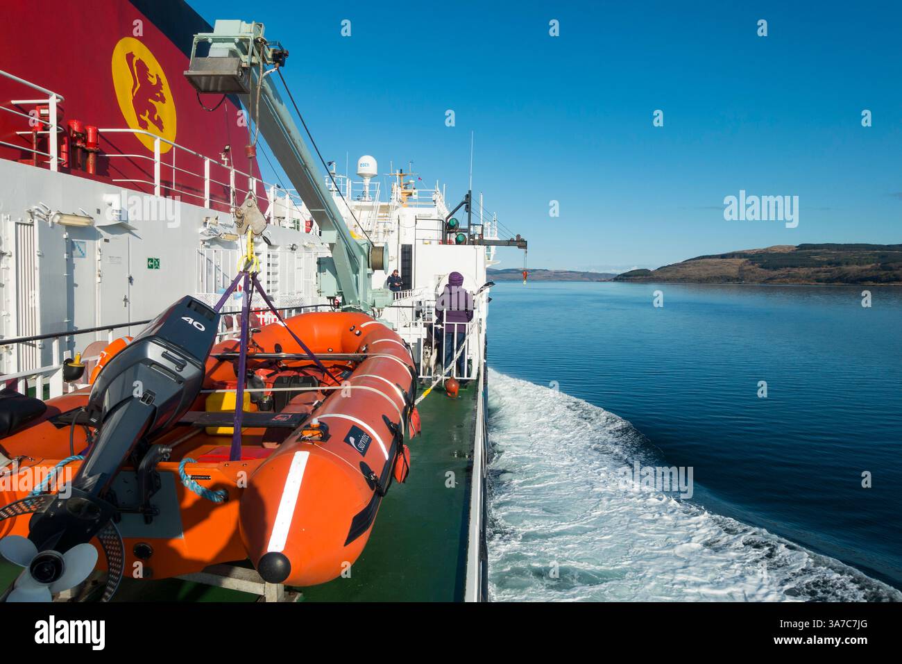 CalMac ferry from Oban to Isle of Tiree, Inner Hebrides, Scotland Stock ...